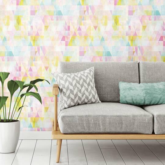 RoomMates Prismatic Geo Peel & Stick Wallpaper | Michaels RoomMates Prismatic Geo Peel & Stick Wallpaper | Michaels